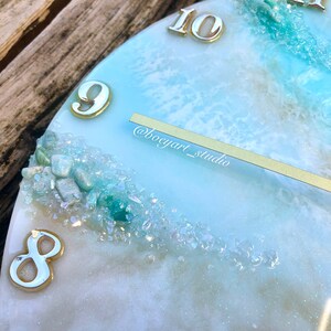 Geode Crystal Clock, Handmade Resin Clock, Crystal Clocks, House ...