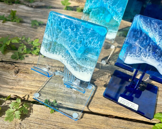 Ocean Phone Stand, Mobile Phone Holder, Resin Art - Etsy Canada