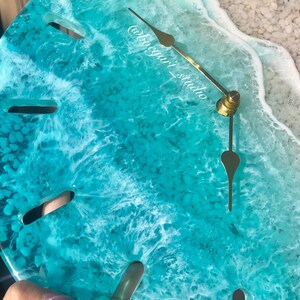 Ocean Clock, Handmade Resin Clock, Beach Clocks, House Warming Gift ...