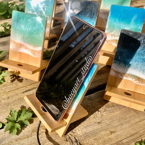 Ocean Phone Stand, Mobile Phone Holder, Resin Art - Etsy