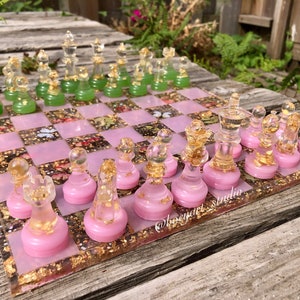 Floard Chess Board, Flower Chess Board Set, Butterfly Chess Board, Made ...