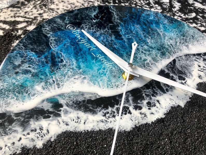 Ocean Clock Handmade Resin Clock Beach Clocks House Warming - Etsy