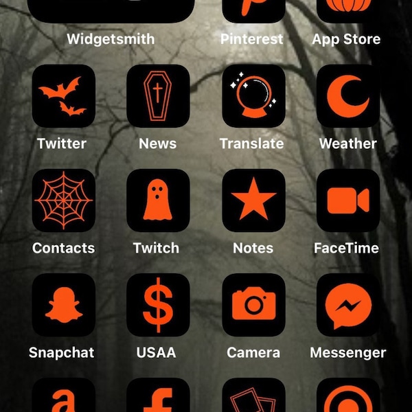 Spooky Widget Icons - Etsy