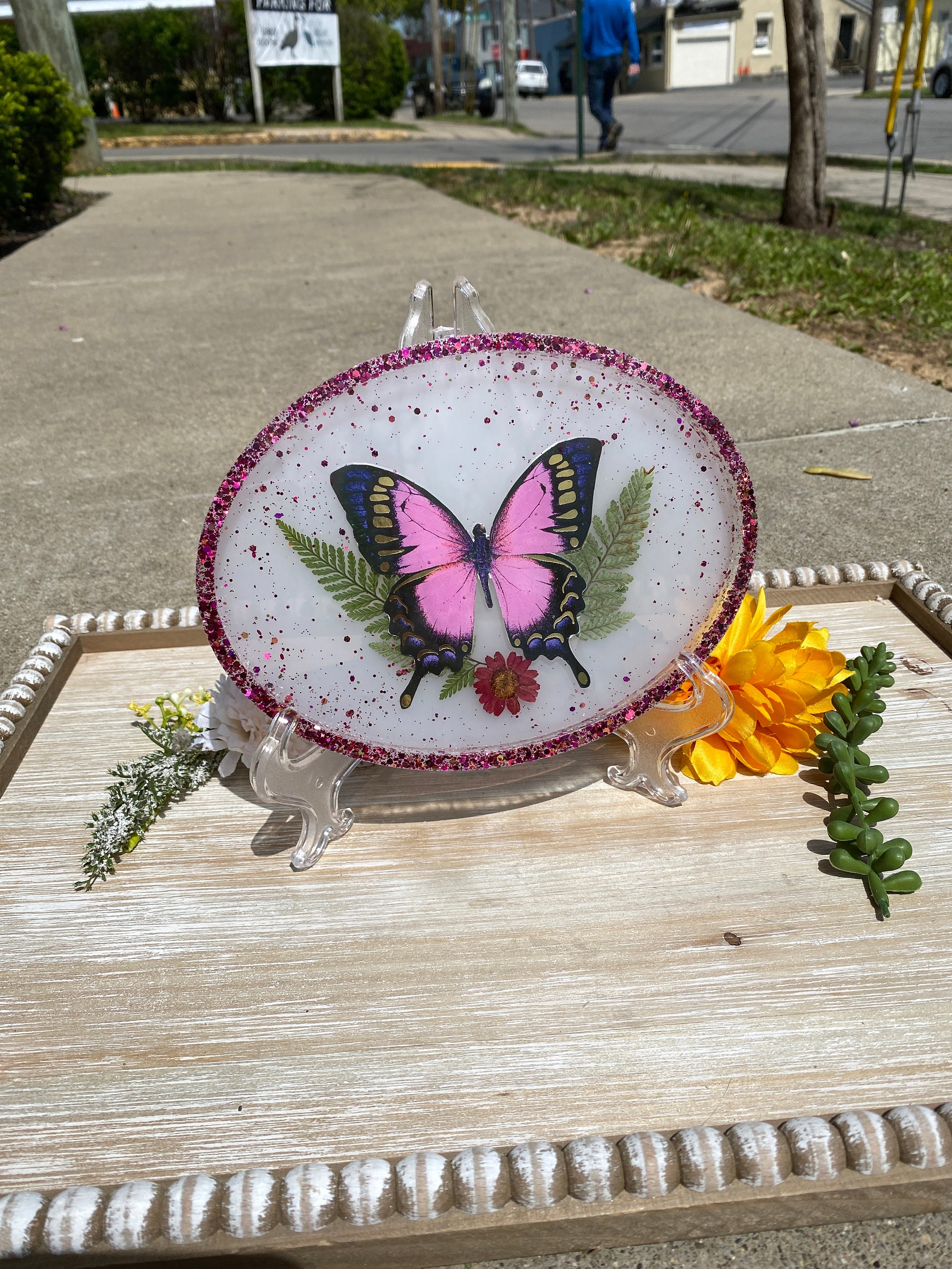 Collectibles Art & Collectibles Tobacciana Boho Pink and Gold Butterfly ...