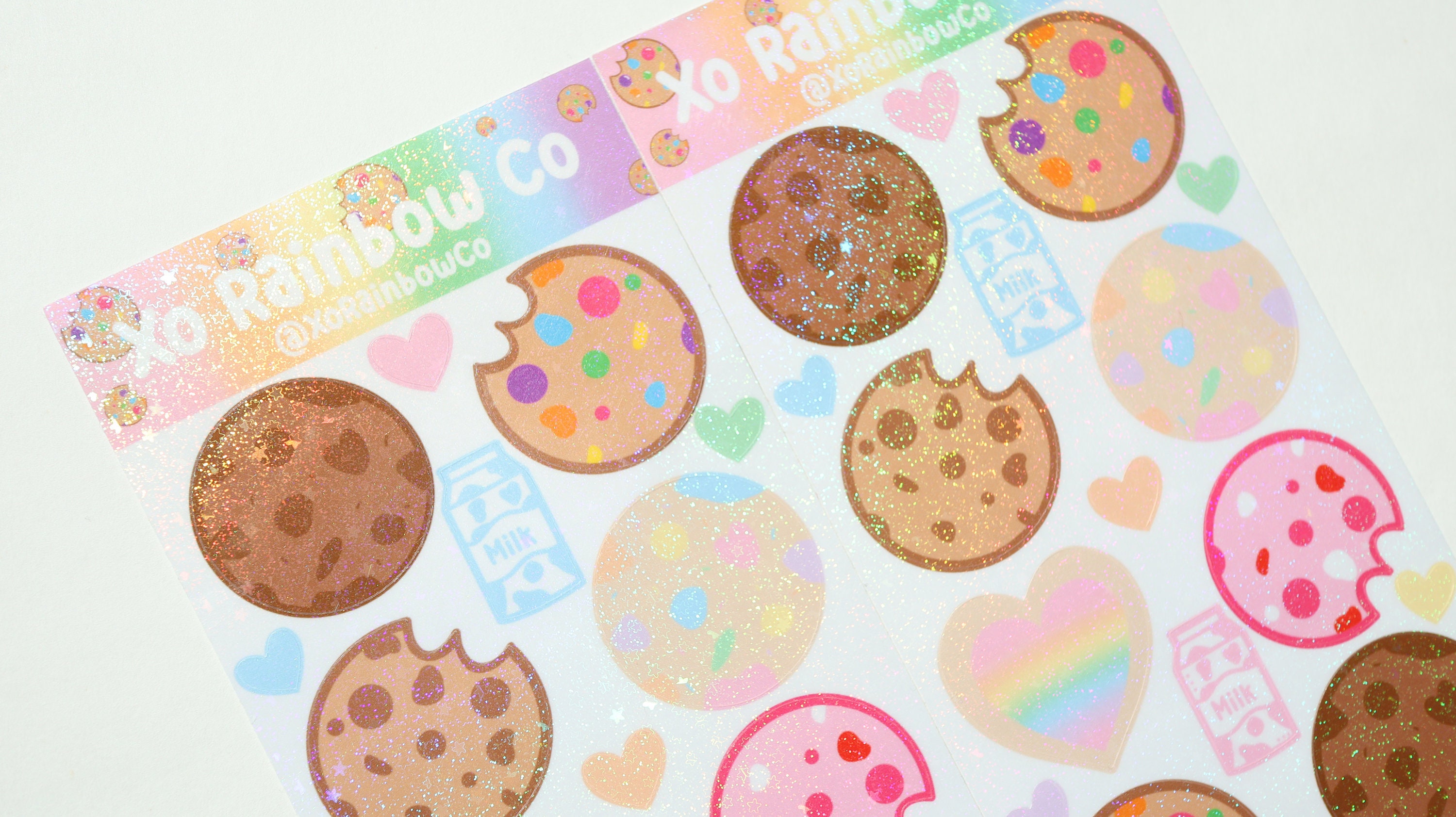 Assorted Cookies and Milk Sticker Sheet Chocolate Chip Cookie - Etsy