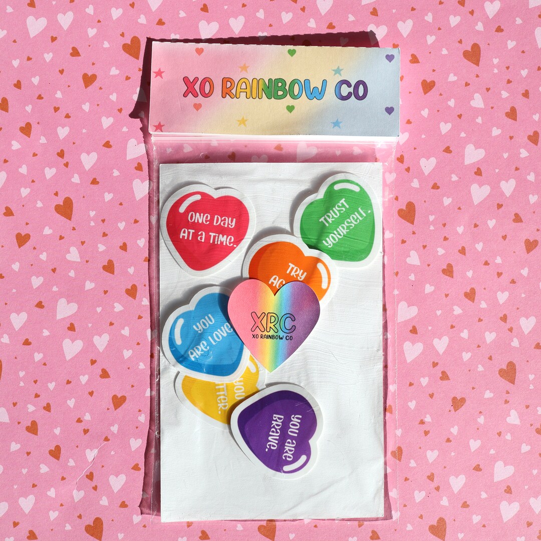 Candy Conversation Hearts Sticker Pack, Valentine's Day Stickers ...
