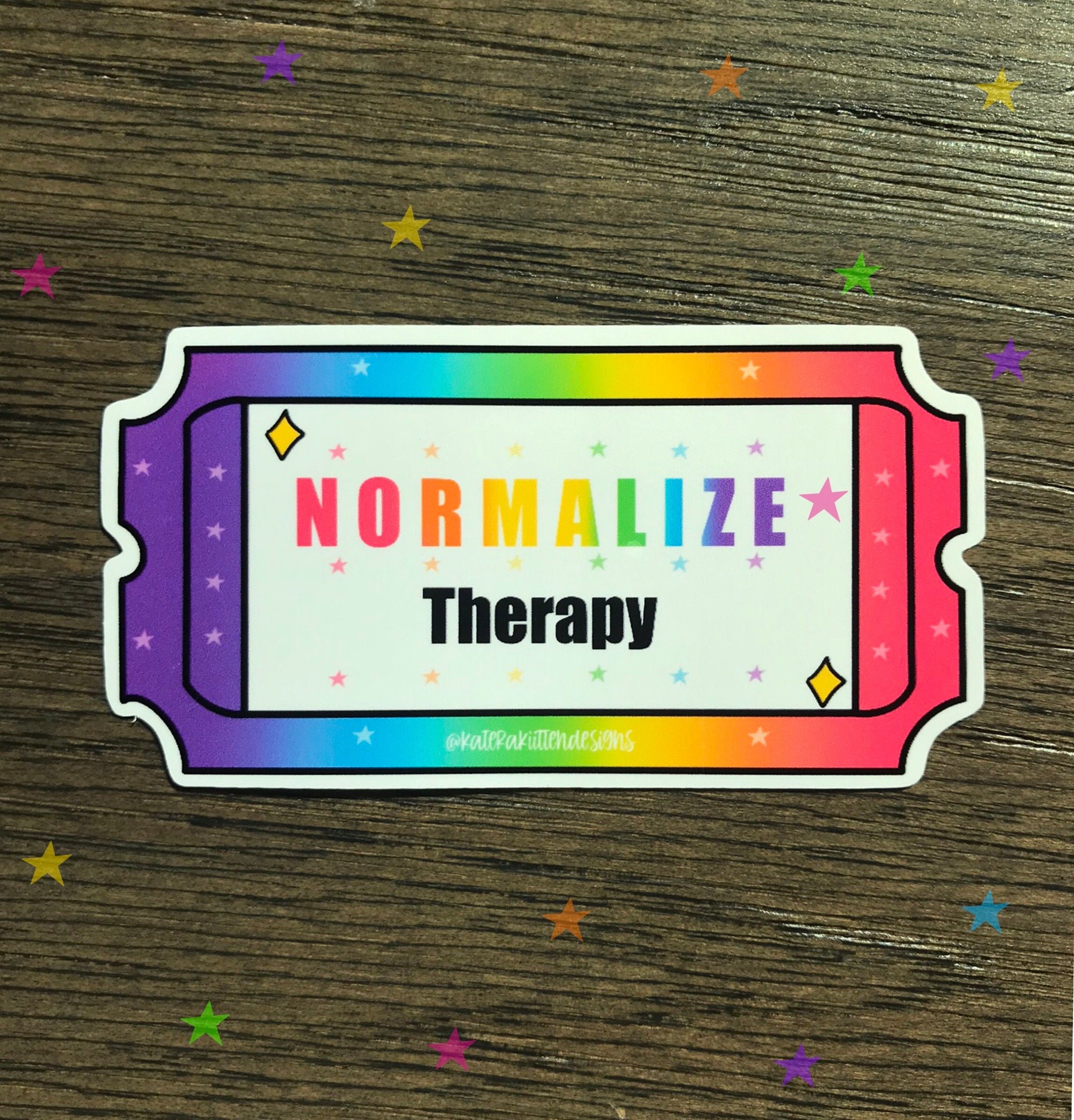 Normalize Therapy Sticker Mental Health Awareness Stickers - Etsy