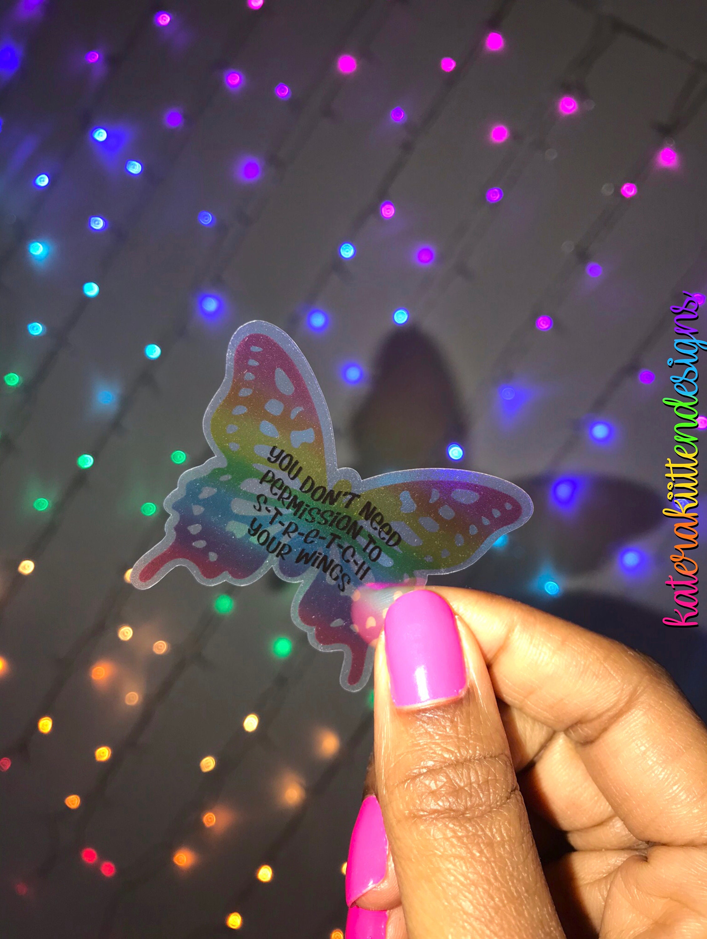 Spread Your Wings Sticker Monarch Butterfly Sticker Rainbow | Etsy