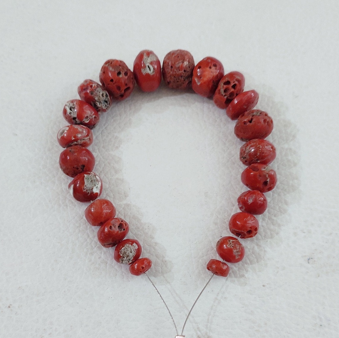 Vintage Mediterranean Red Coral Beads Gemstone, 100% Natural Italian ...