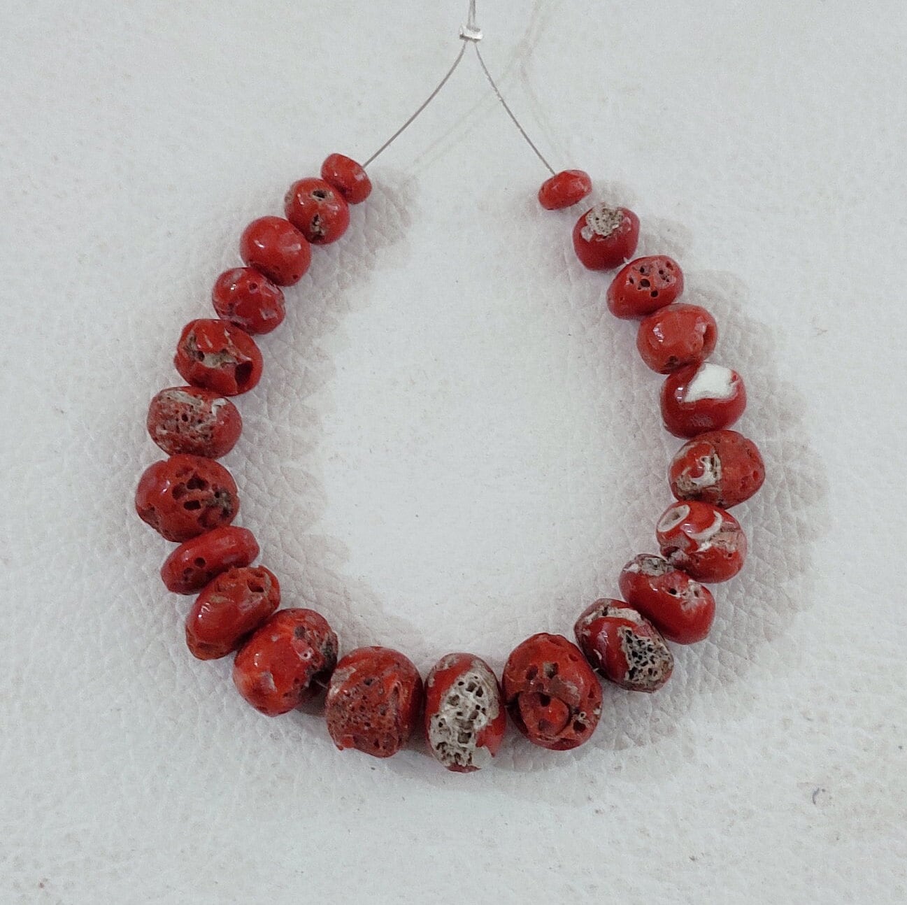 Vintage Mediterranean Red Coral Beads Gemstone, 100% Natural Italian ...