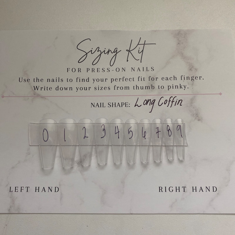 Nail Size Template - Etsy