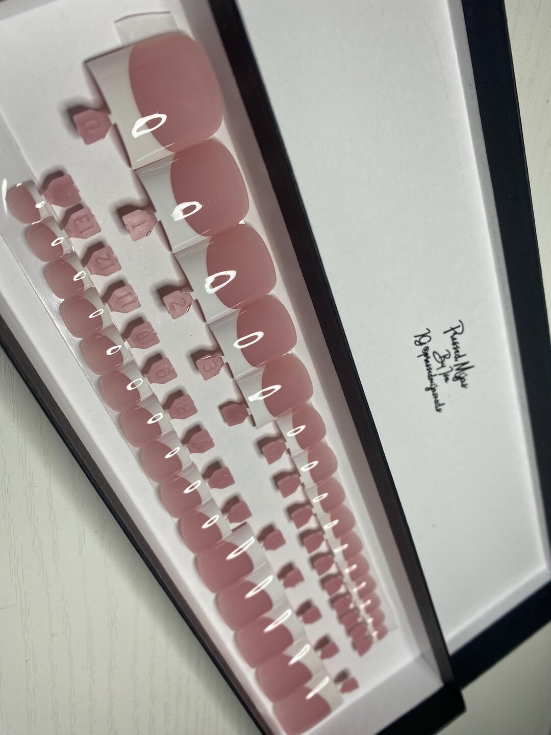 Berry Pink French Tip Press on Toe Nails: 30-piece Set - Etsy