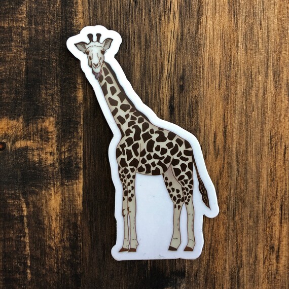 Giraffe Smiling Sticker | Etsy