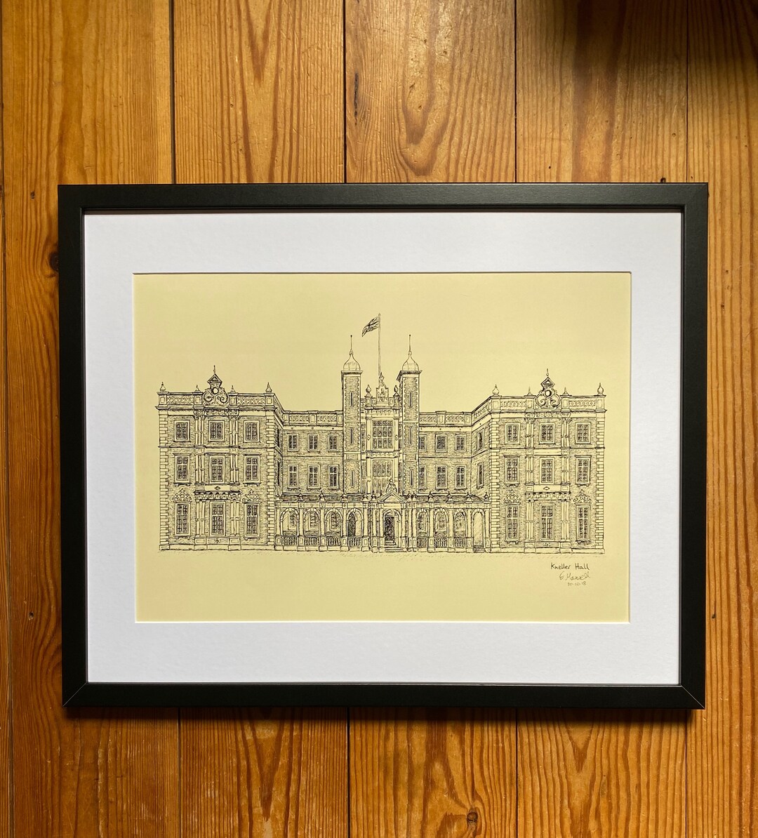 Print of Line Drawing of Kneller Hall - Etsy
