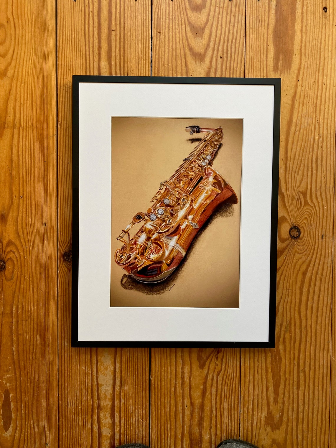Saxophone Art Musical Instrument Print / Greetings Card - Etsy