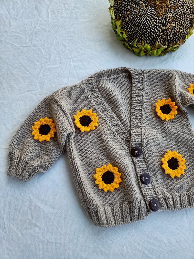 Knitted Space Themed Crop Cardigan, Knit Baby Cardigan, Sun Cardigan ...
