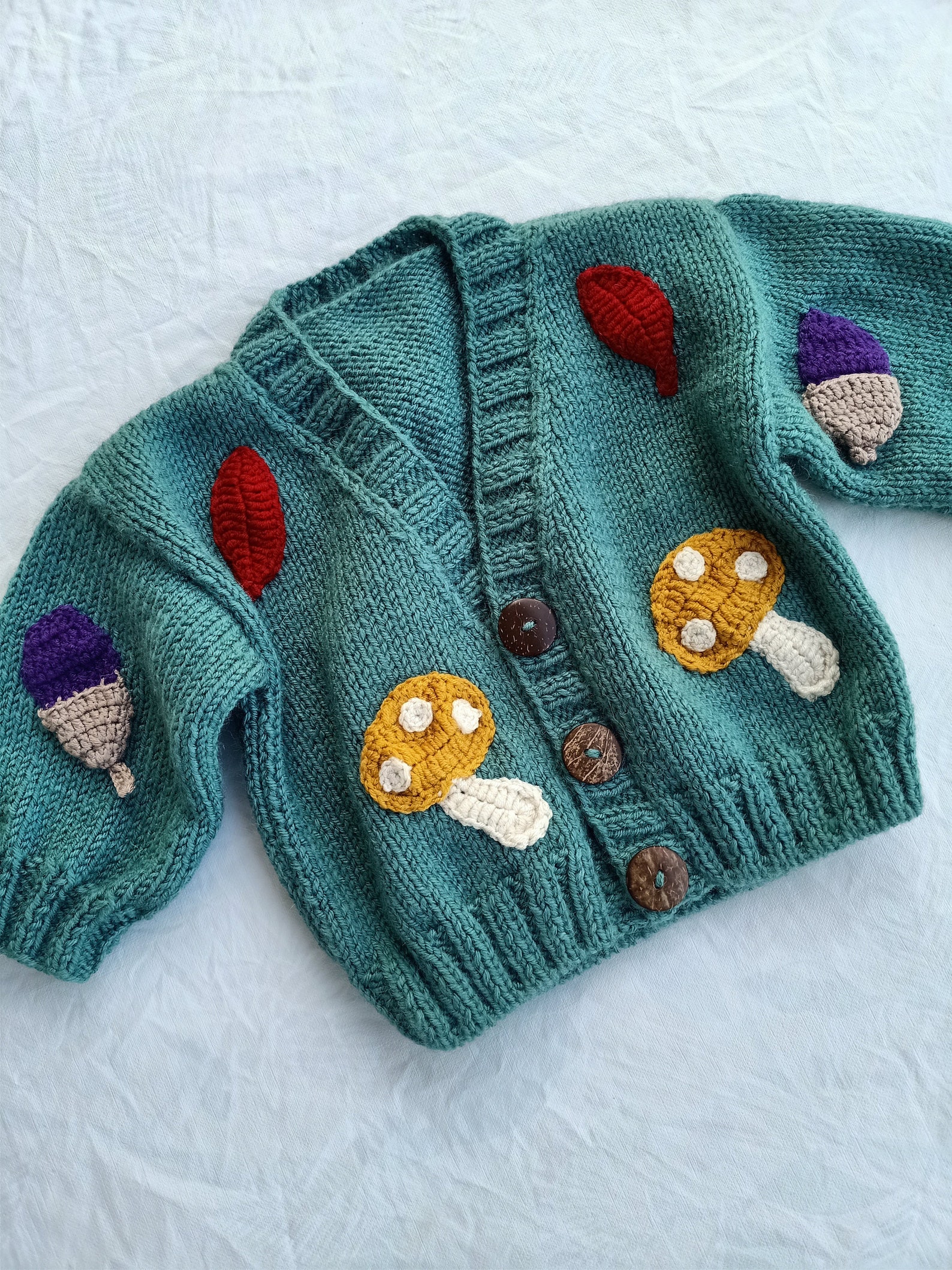 Knitted Space Themed Crop Cardigan, Knit Baby Cardigan, Sun Cardigan ...