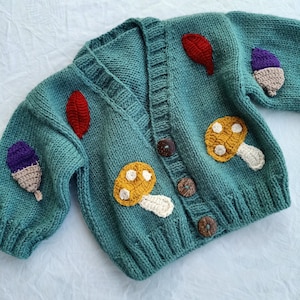 Knitted Space Themed Crop Cardigan, Knit Baby Cardigan, Sun Cardigan ...