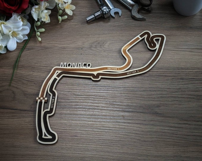 Monaco Circuit Map Cutting Files, PDF, AI, SVG - Wood Multilayer Laser ...