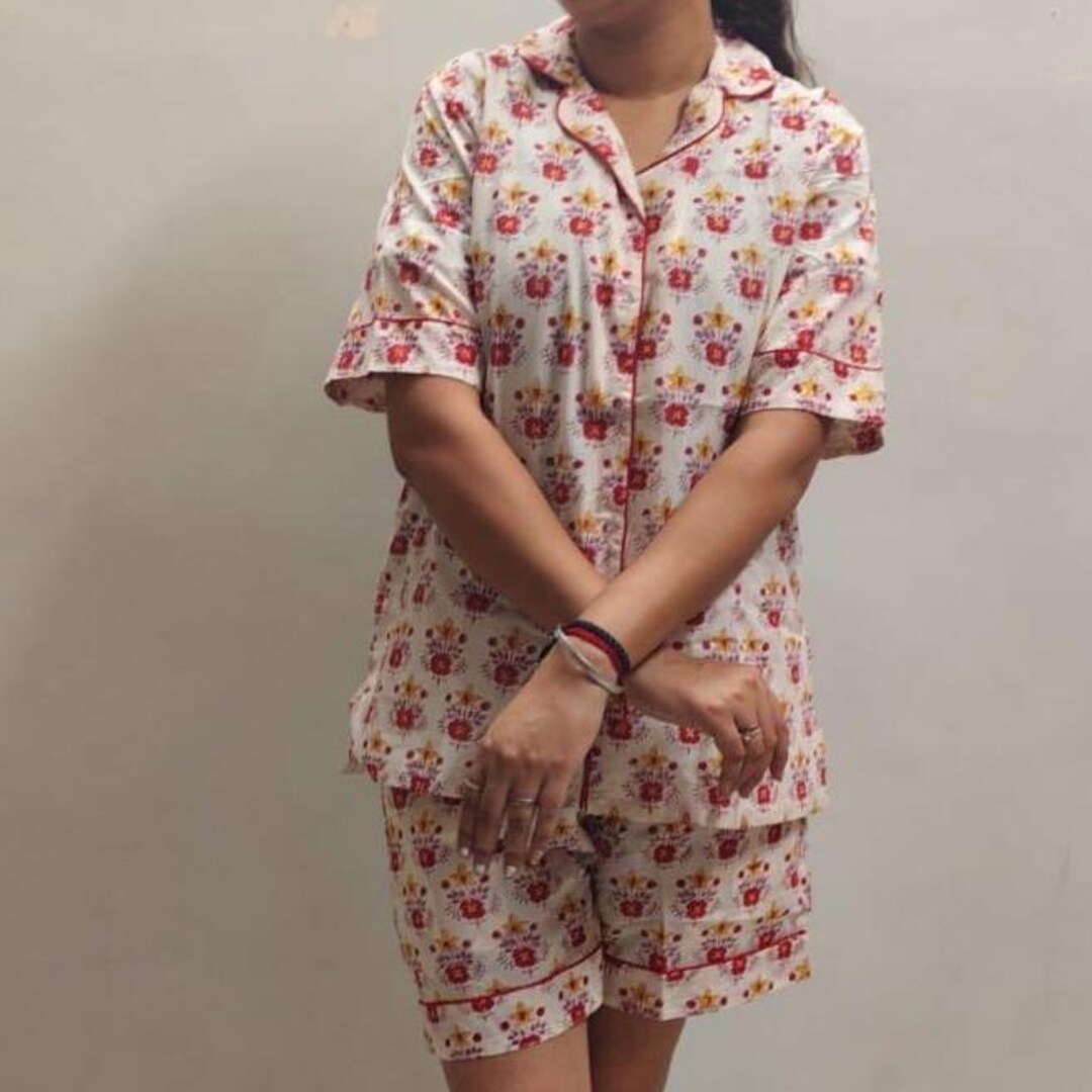 Woman Handmade Cotton Short Pajama, Daily Us Short Pajam - Etsy