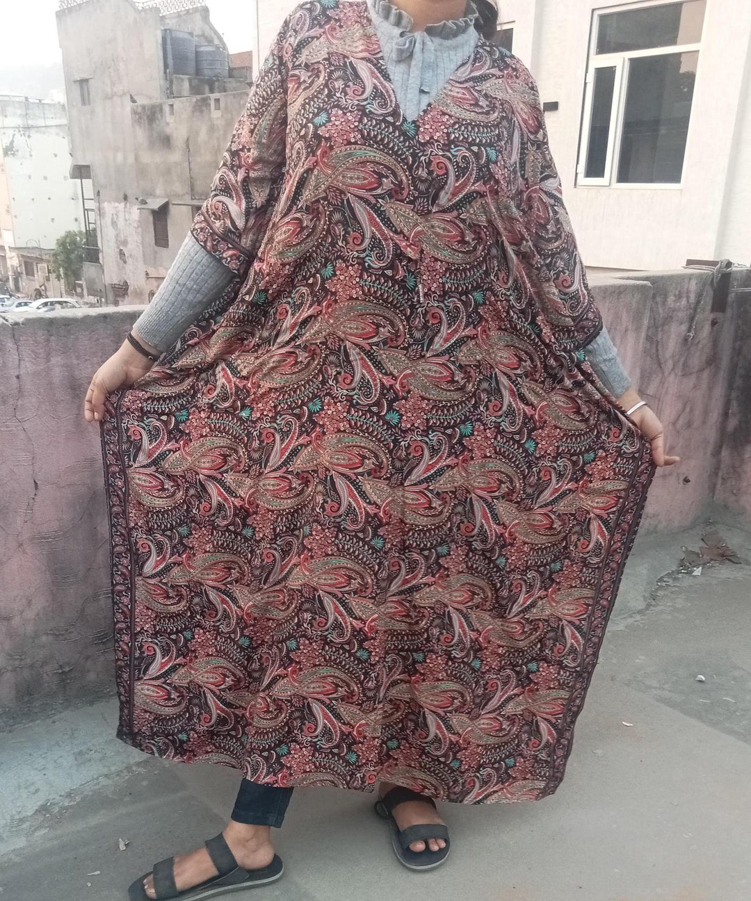 Indian New Stylish Silk Caftan Woman Beach Cover up Bath Robe, Handmaid ...