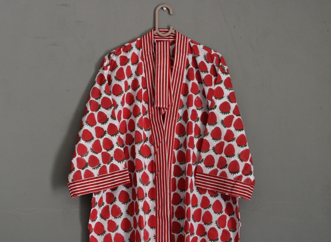 Soft Cotton Kimono,woman Style Rob,100% Pure Cotton Kmono,beach Cover ...