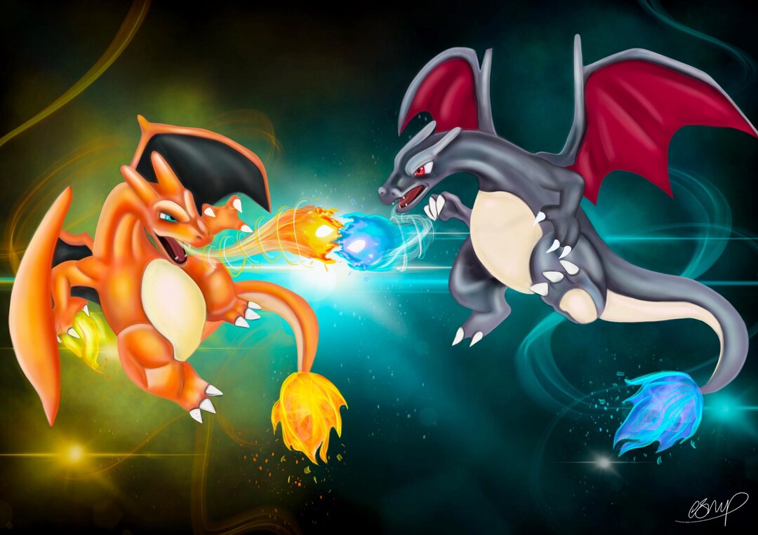 Charizard Original Digital Painting- Limited Number Available - Etsy UK