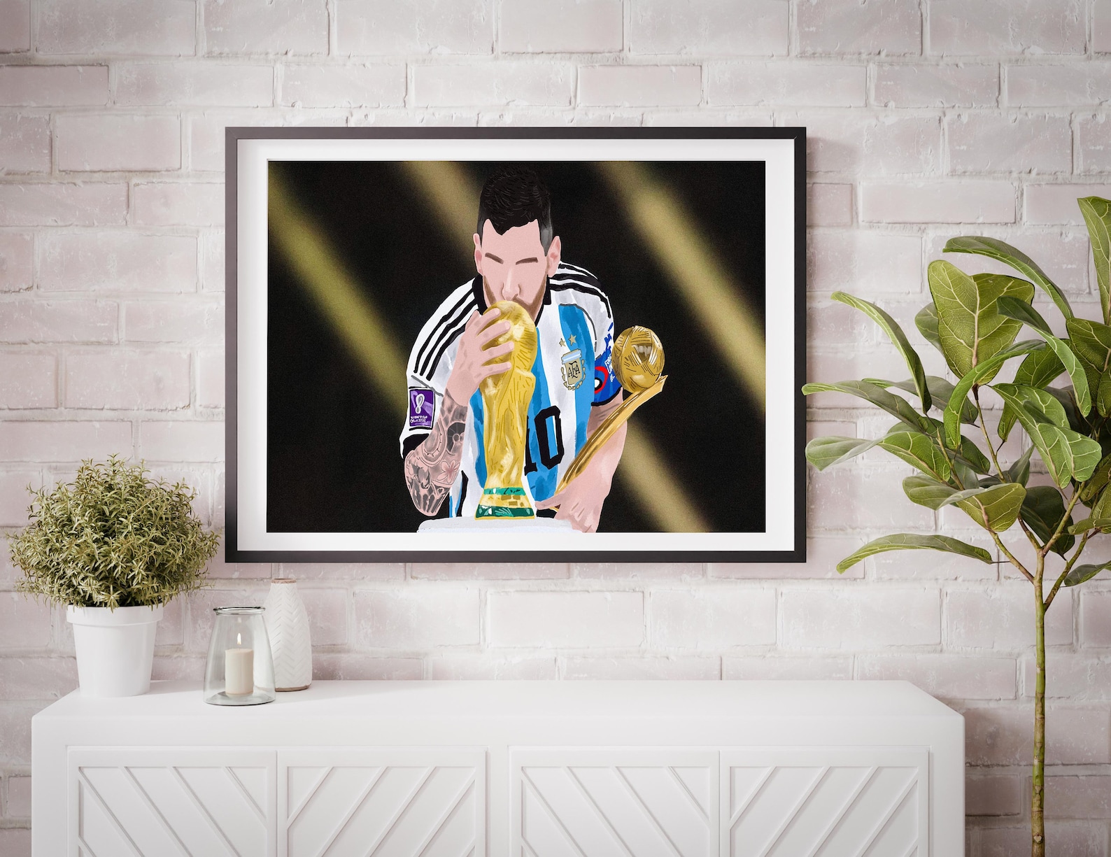 MESSI Besando La Copa Del Mundo/ MESSI Kissing the World-cup - Etsy