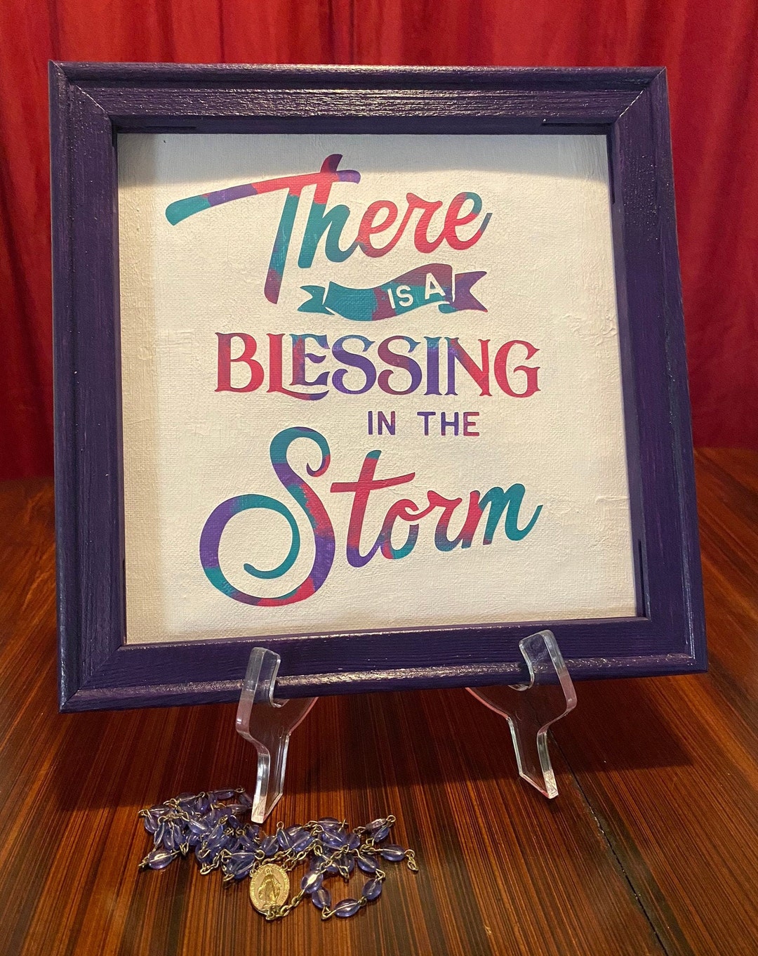 There is a Blessing in the Storm- Inspirational Gift - Wall Decor ...