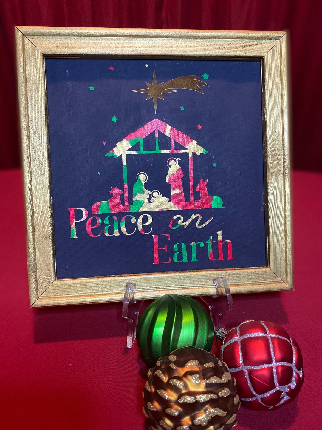 Peace on Earth- Nativity- Inspirational Gift - Wall Decor - Faith Decor ...