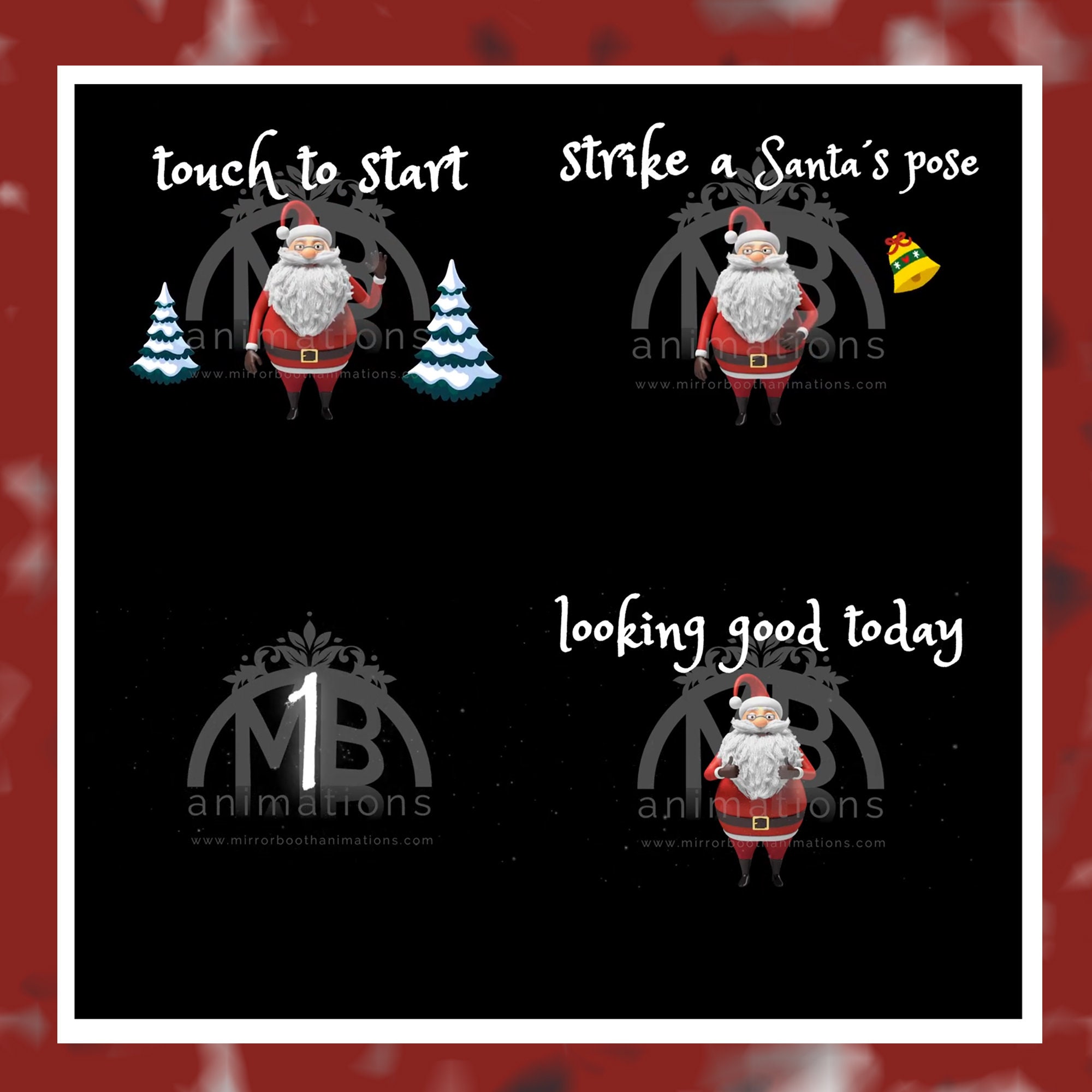 Santa Pack Mirror Booth Animations. Santa Pack Photobooth Mirror Booth ...