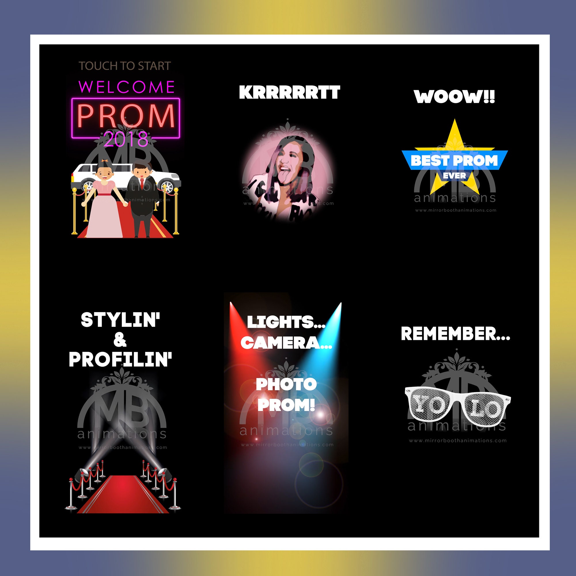 Prom Set Mirror Booth Animations. Prom Set Photobooth Mirror Booth ...