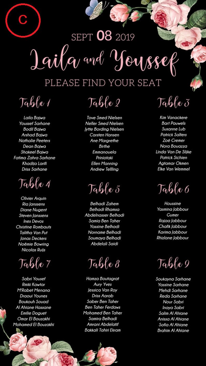 Photobooth Table Plan Personalized Customizable Photo Booth Template ...