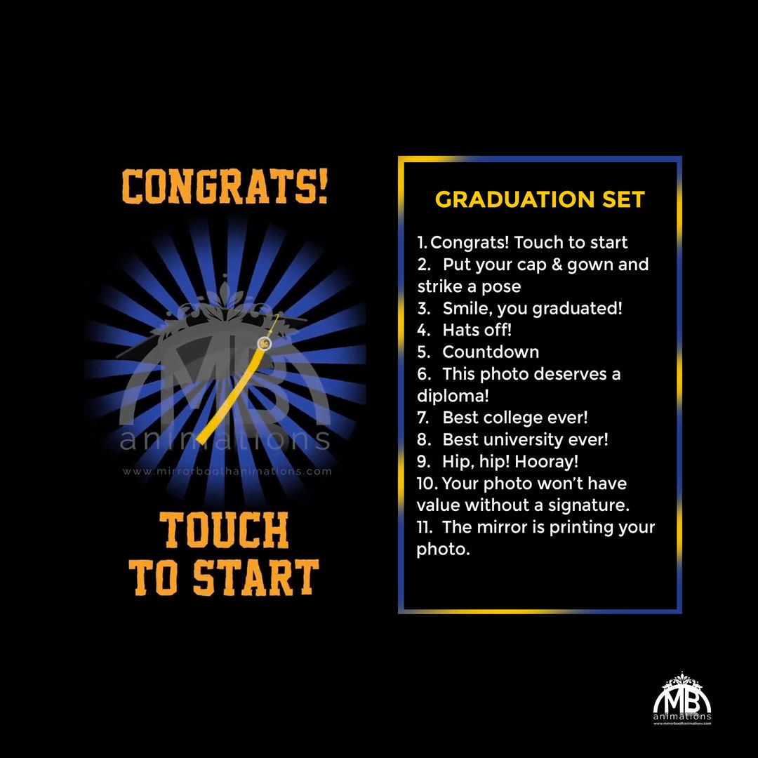 Graduation Set Mirror Booth Animations. Graduation Set Photobooth ...