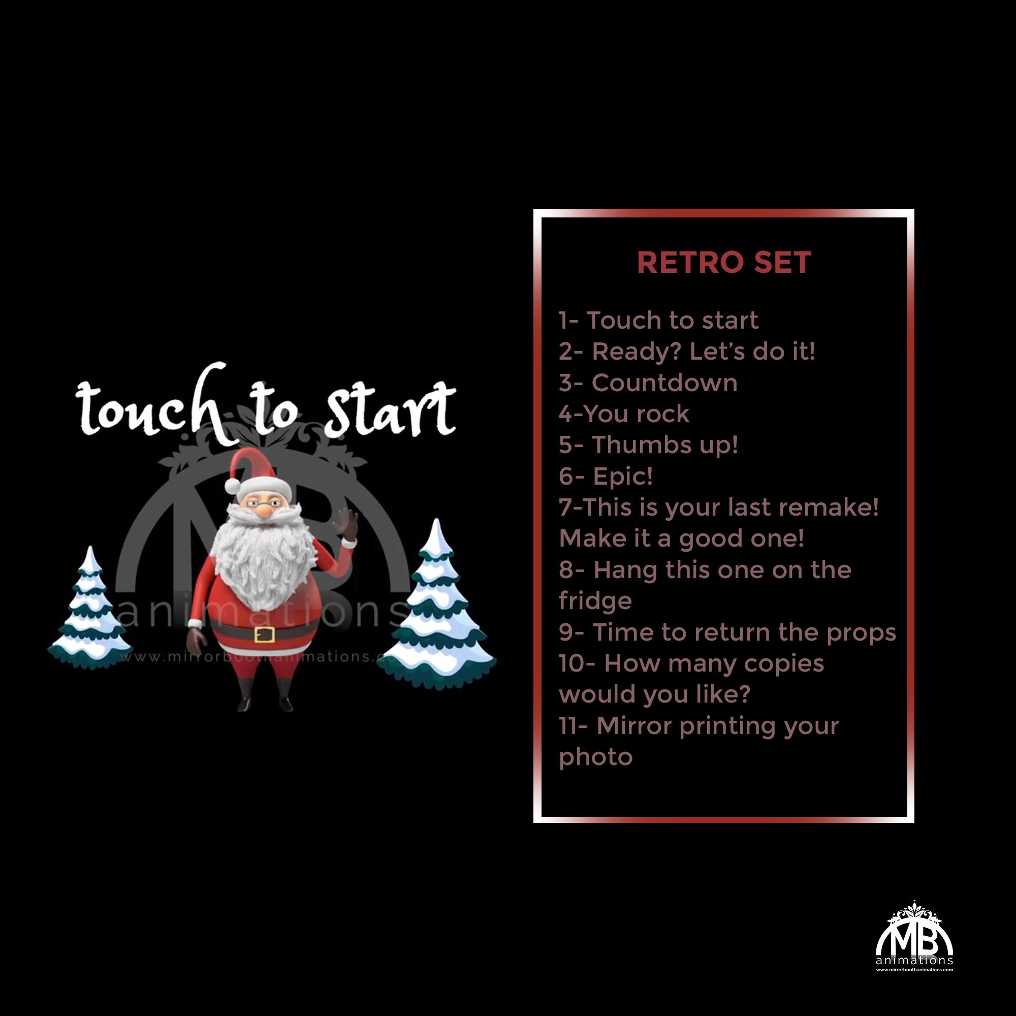 Santa Pack Mirror Booth Animations. Santa Pack Photobooth Mirror Booth ...