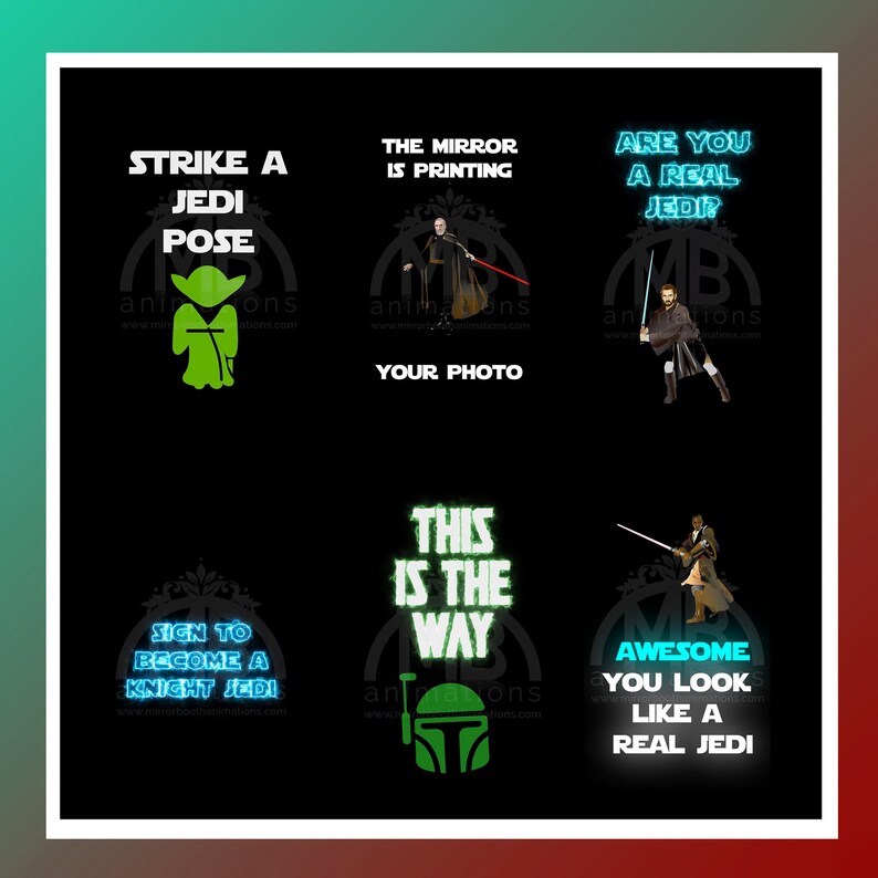 Star Wars Set Mirror Booth Animations. Star Wars Set Photobooth Mirror ...