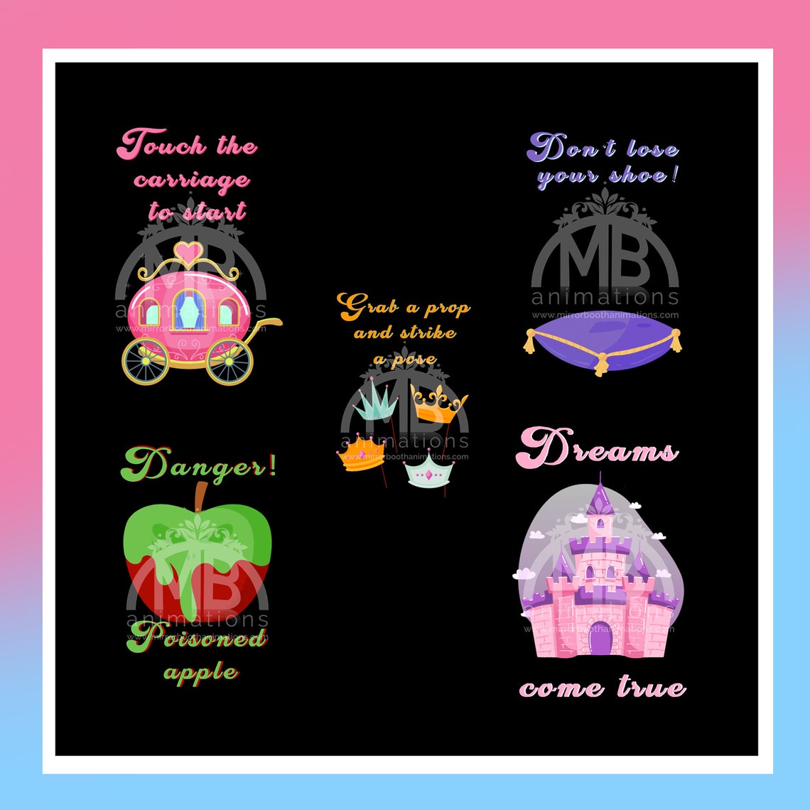 Disney Set Mirror Booth Animations. Disney Set Photobooth Mirror Booth ...