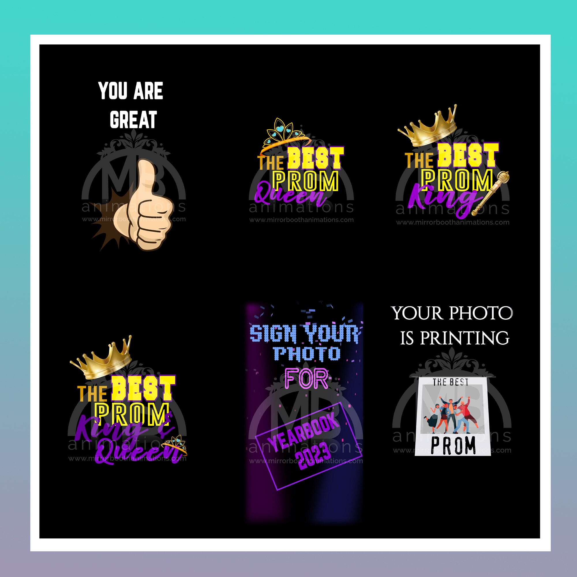 Prom Set Mirror Booth Animations. Prom Set Photobooth Mirror Booth ...