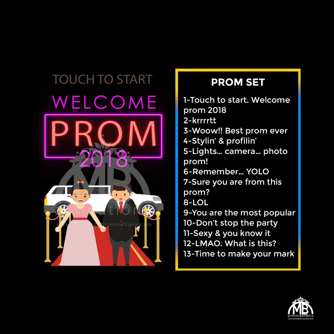 Prom Set Mirror Booth Animations. Prom Set Photobooth Mirror Booth ...