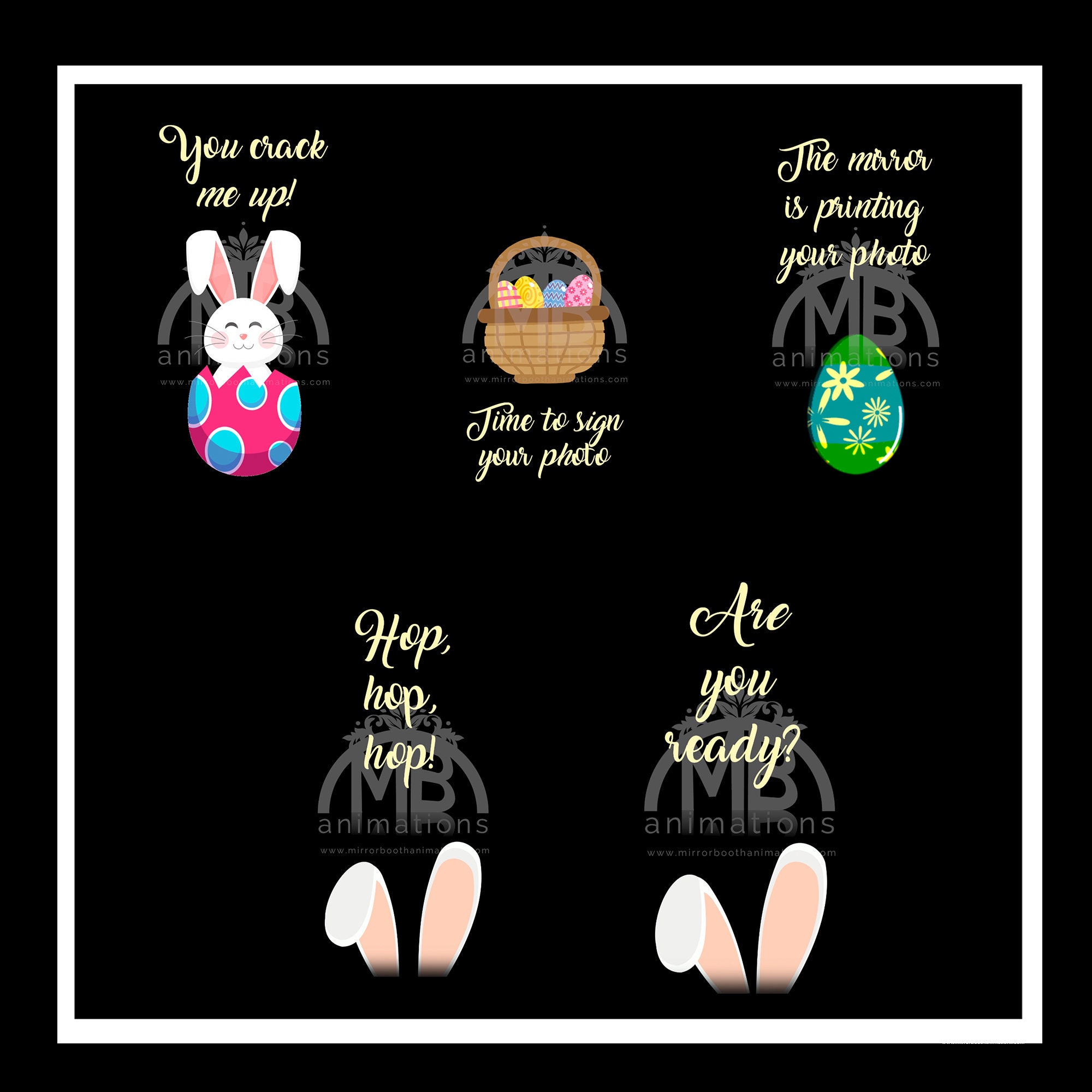 Easter Set Mirror Booth Animation - Etsy