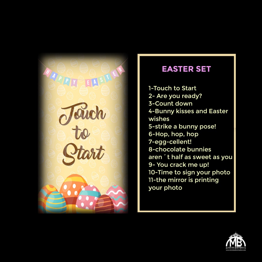 Easter Set Mirror Booth Animation - Etsy