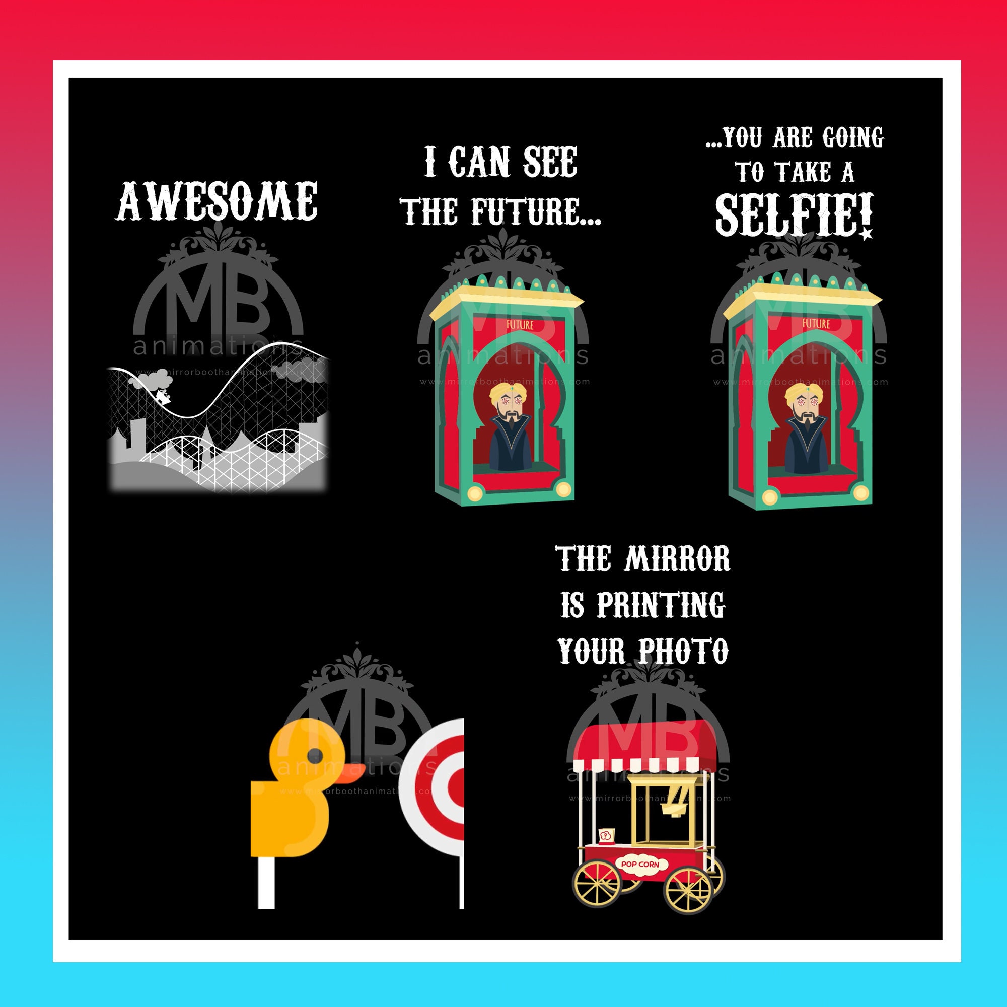Carnival Set Mirror Booth Animations. Carnival Set Photobooth Mirror ...