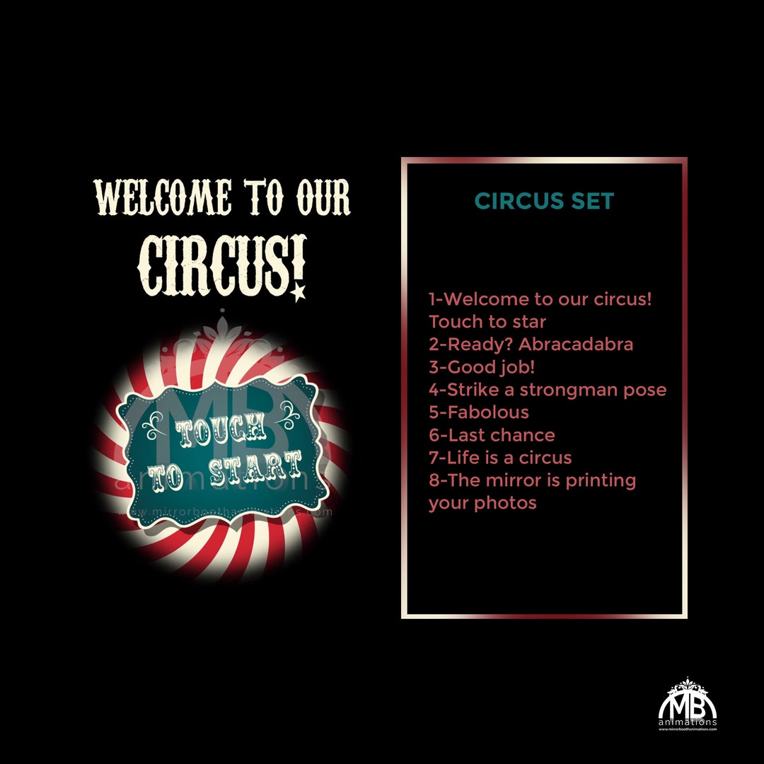 Circus Set Mirror Booth Animations. Circus Set Photobooth Mirror Booth ...