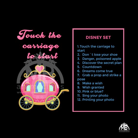 Disney Set Mirror Booth Animations. Disney Set Photobooth - Etsy