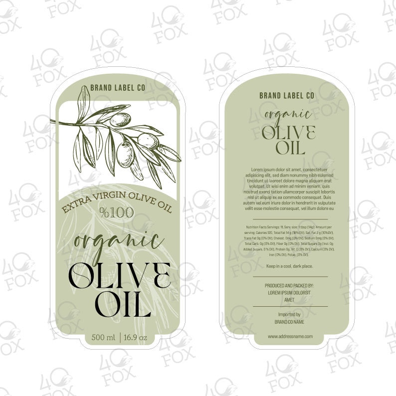 Label Design, Packaging Design, Custom Labels, Olive Oil Label Design ...