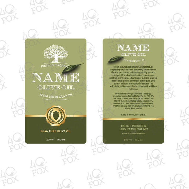 Label Design, Packaging Design, Custom Labels, Olive Oil Label Design ...