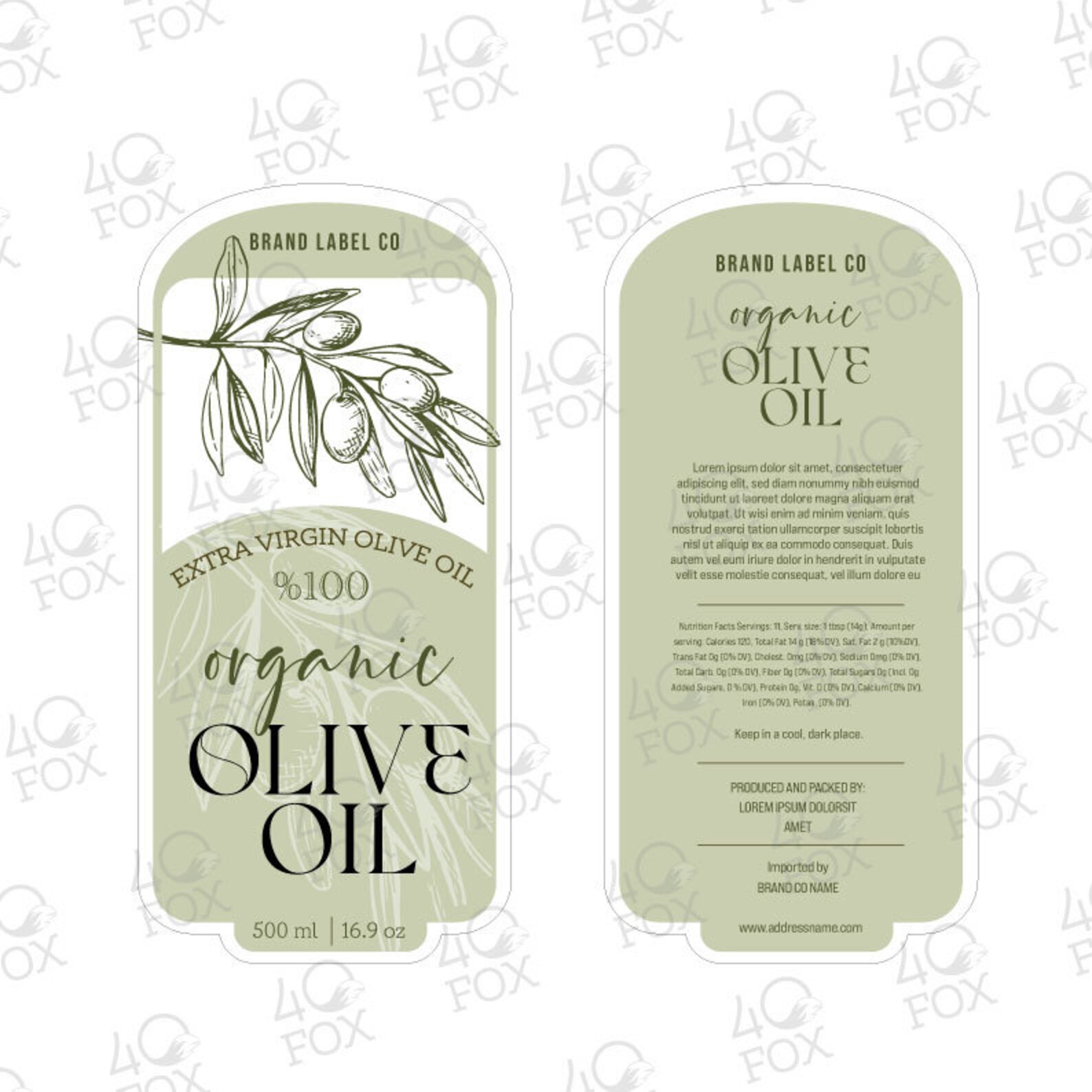 Label Design, Packaging Design, Custom Labels, Olive Oil Label Design ...