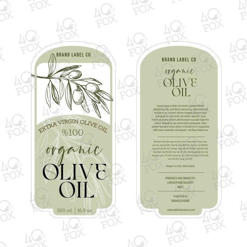 Label Design, Packaging Design, Custom Labels, Olive Oil Label Design ...