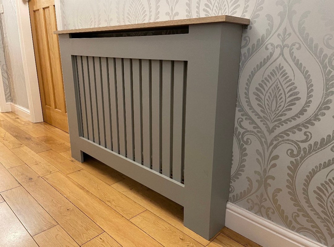 Oak Effect GREY FRAME Custom Radiator Cover - Etsy