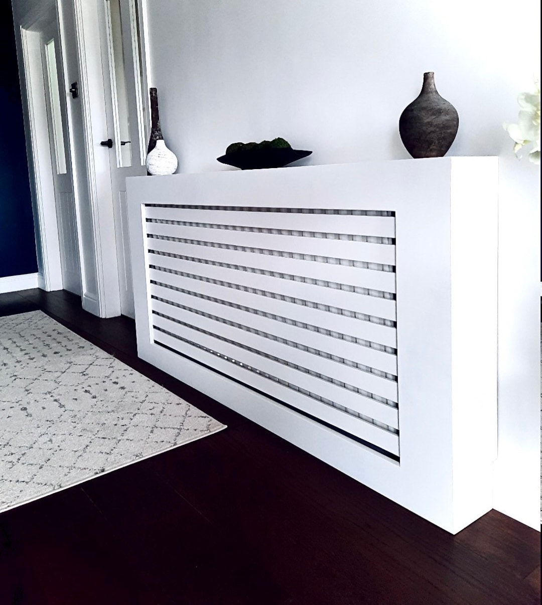 Blocked Horizontal Custom Radiator Cover - WHITE - Etsy UK